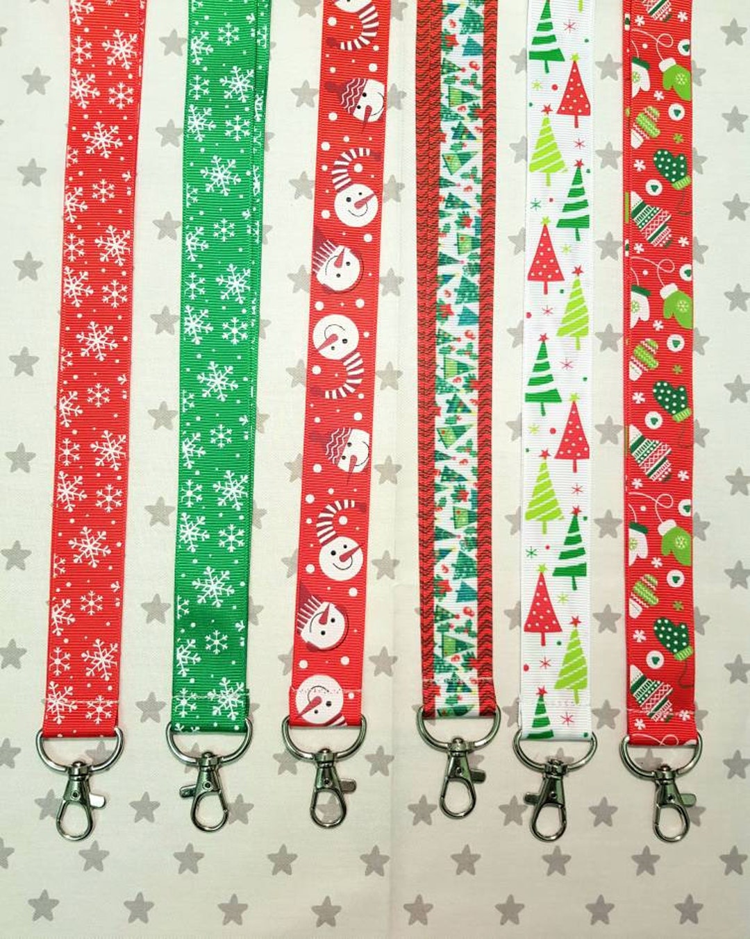 Christmas Lanyards Festive Lanyard Santa Snowflake Merry - Etsy UK