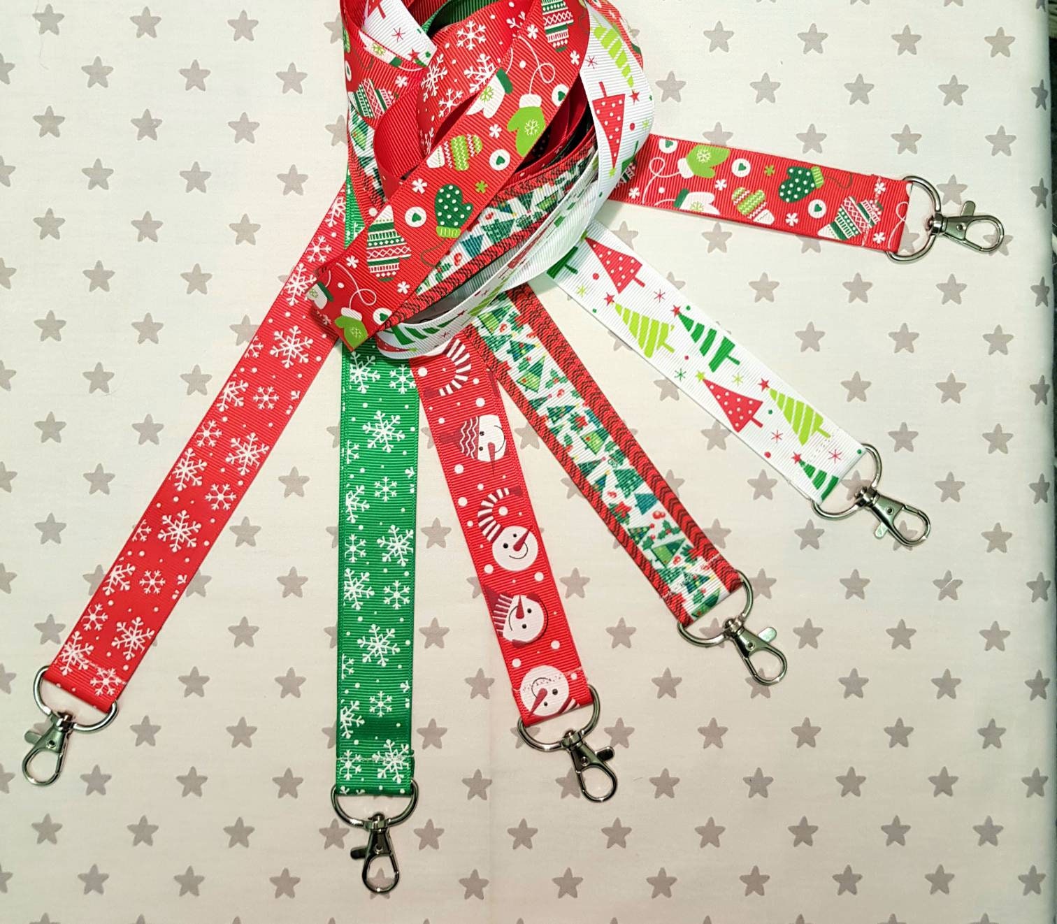 Christmas Lanyards Festive Lanyard Santa Snowflake Merry - Etsy UK