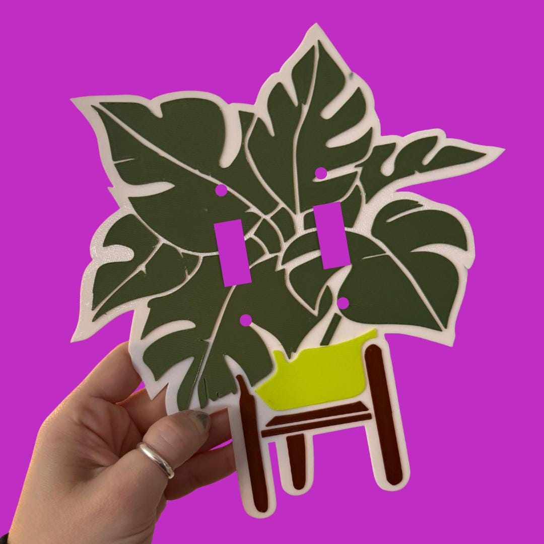 Monstera Plant Lightswitch Cover, Double Toggle Light Switch Cover - Etsy