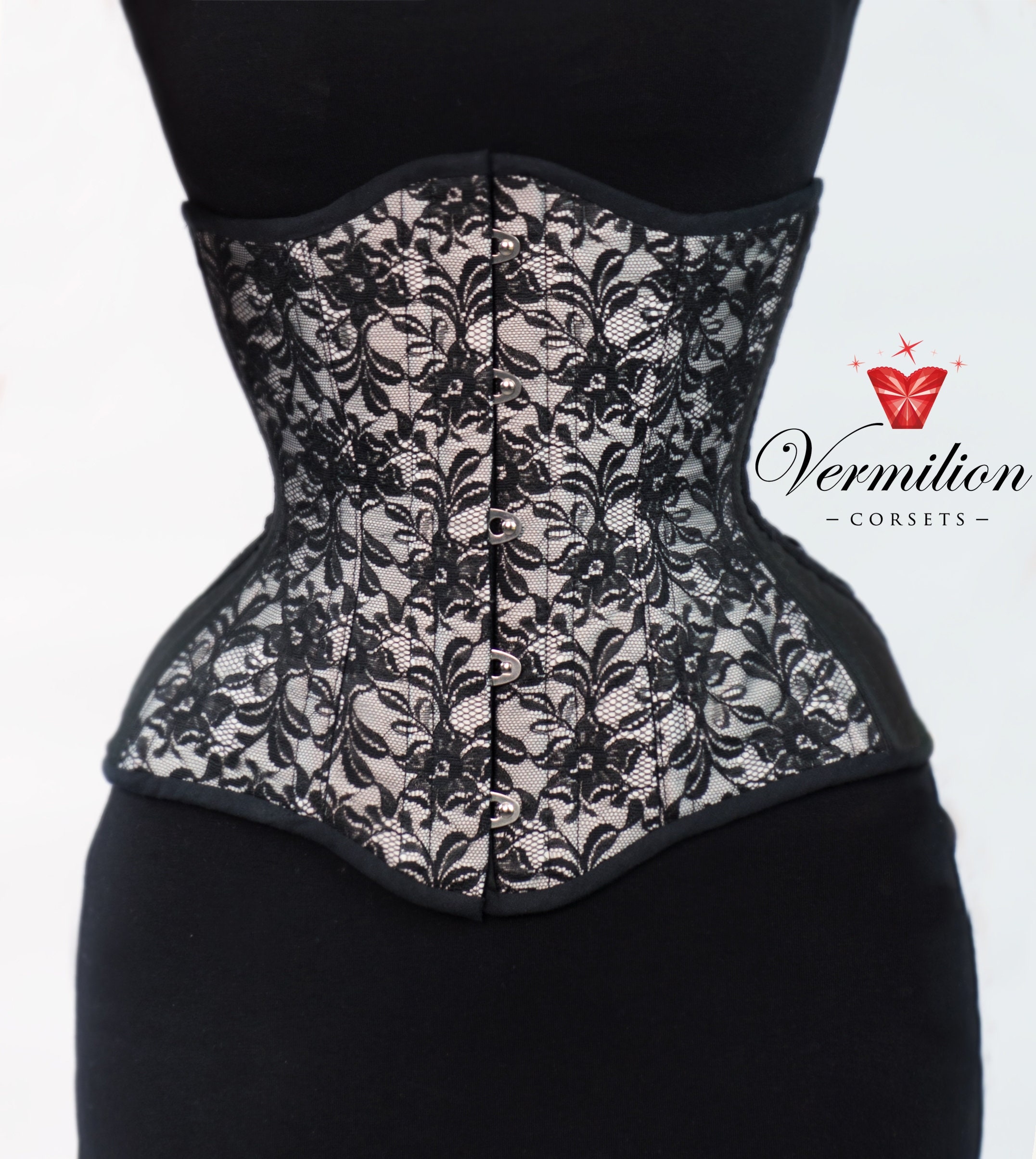 Underbust Corset Contesa Tightlacing Steel Boned Lace Corset ...