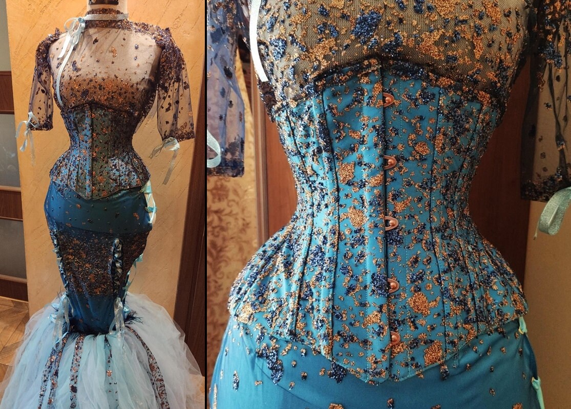 NEW Burlesque Complete Outfit, Skirt Mermaid Burlesque, Corset ...