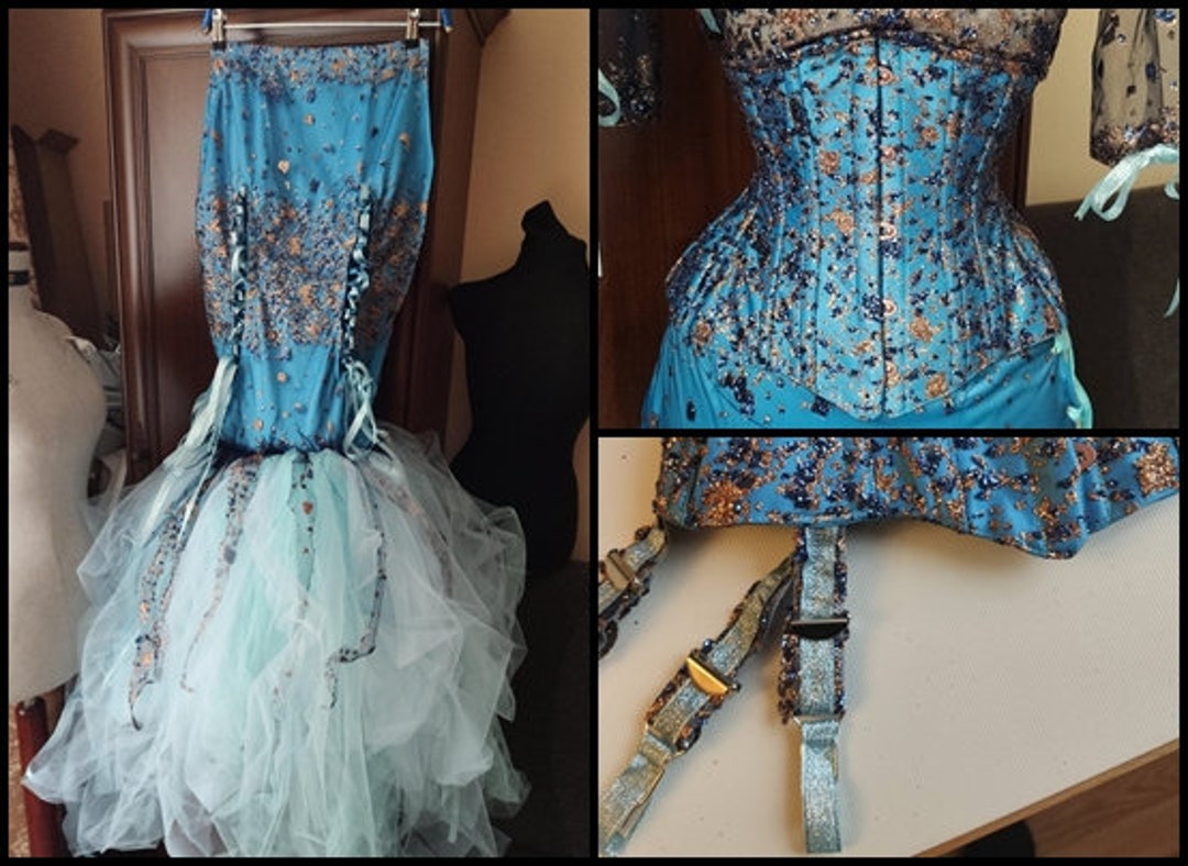 NEW Burlesque Complete Outfit, Skirt Mermaid Burlesque, Corset ...