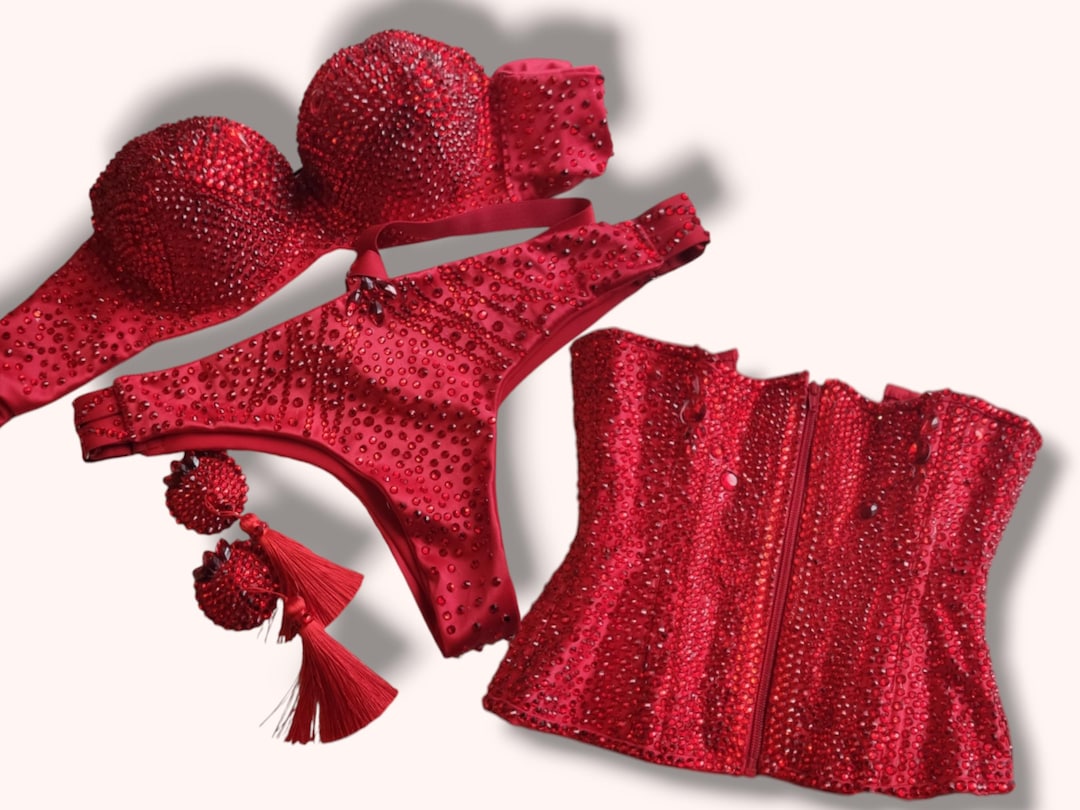 NEW ! Burlesque Complete Outfit Corset Burlesque, Made to Measure ...