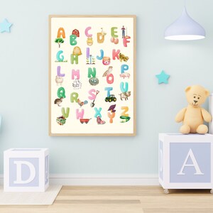 Farm Alphabet Letters Wall Art for Children's Room or Nursery ...