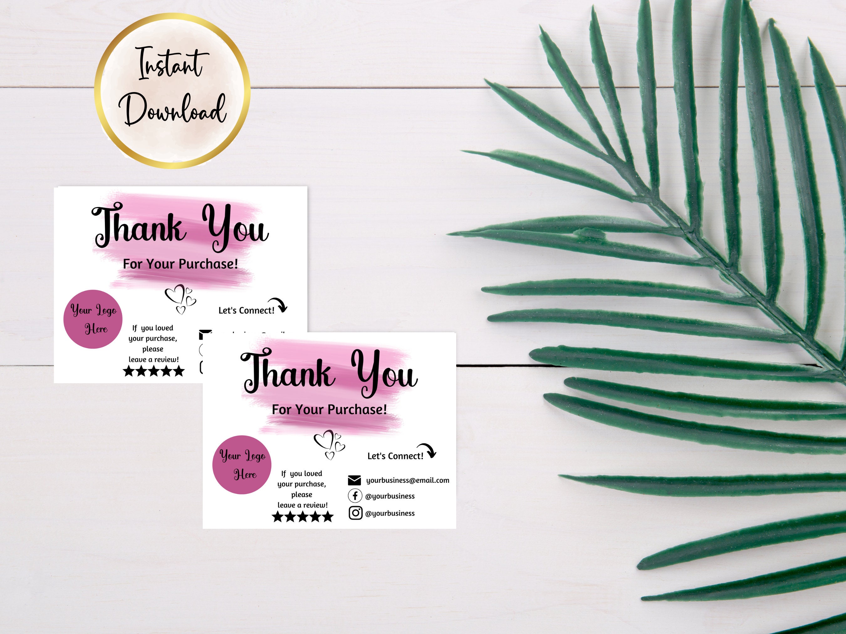 Thank You Cards Business // Mercari Thank You Poshmark Thank - Etsy