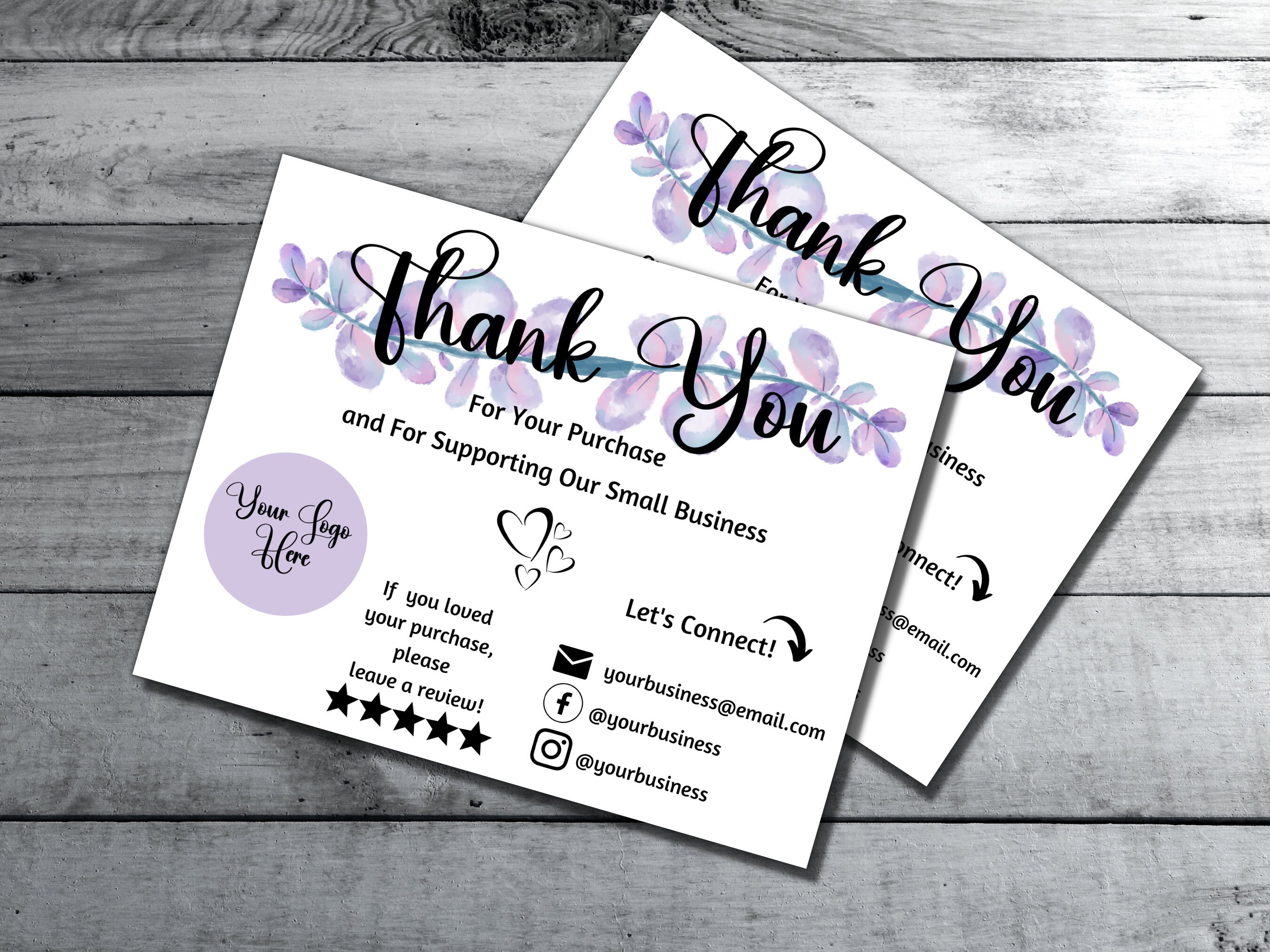 Thank You Cards Business // Mercari Thank You Poshmark Thank - Etsy