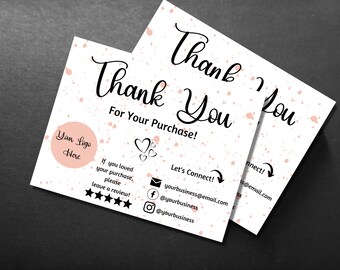 Ebay Thank You Card Template - Etsy