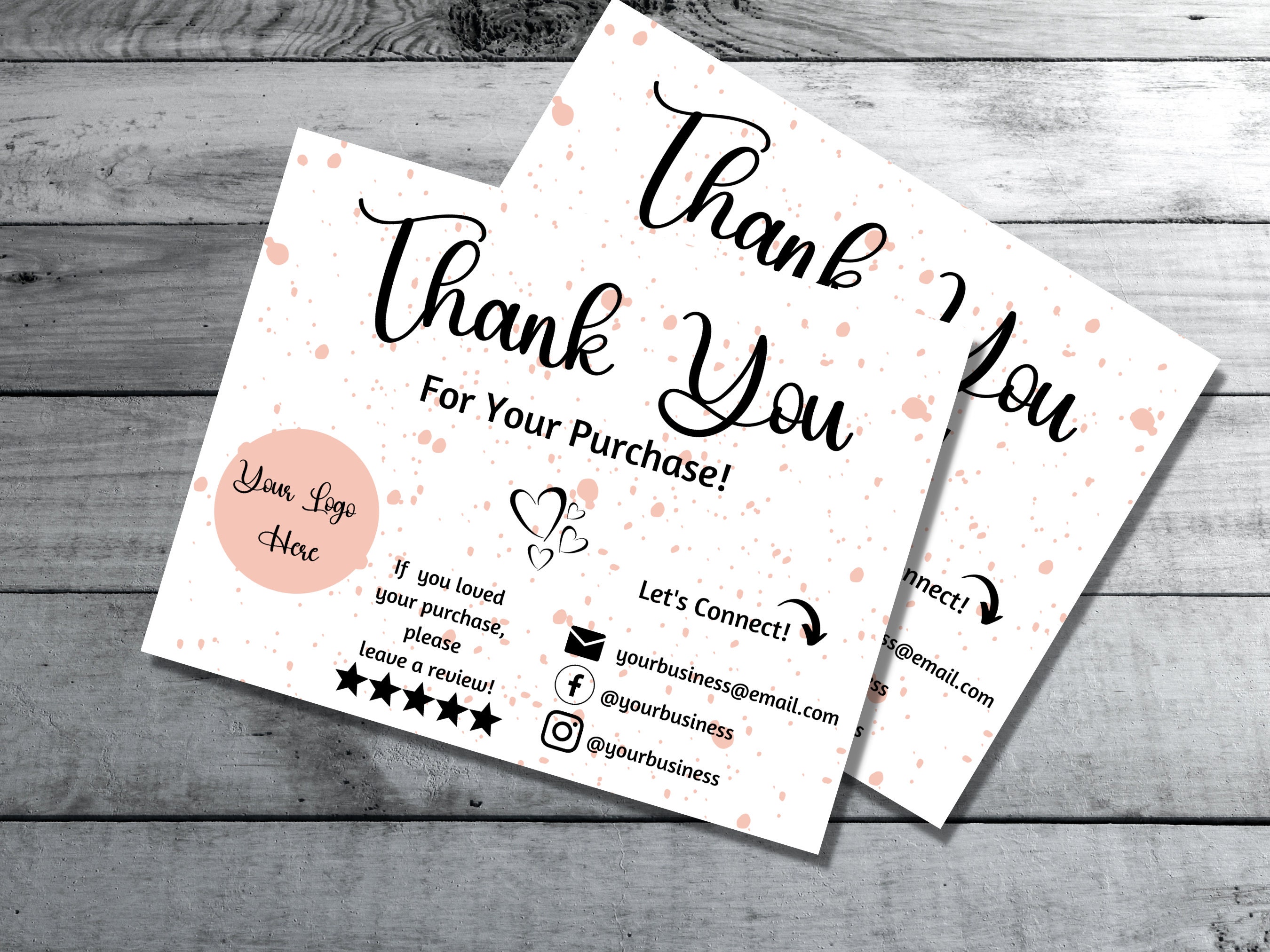 Thank You Cards Business // Mercari Thank You Poshmark Thank - Etsy