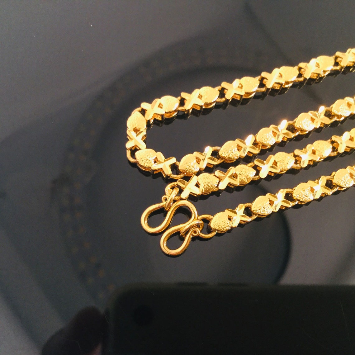 24k gold necklace 999 pure gold necklace pure gold necklace | Etsy