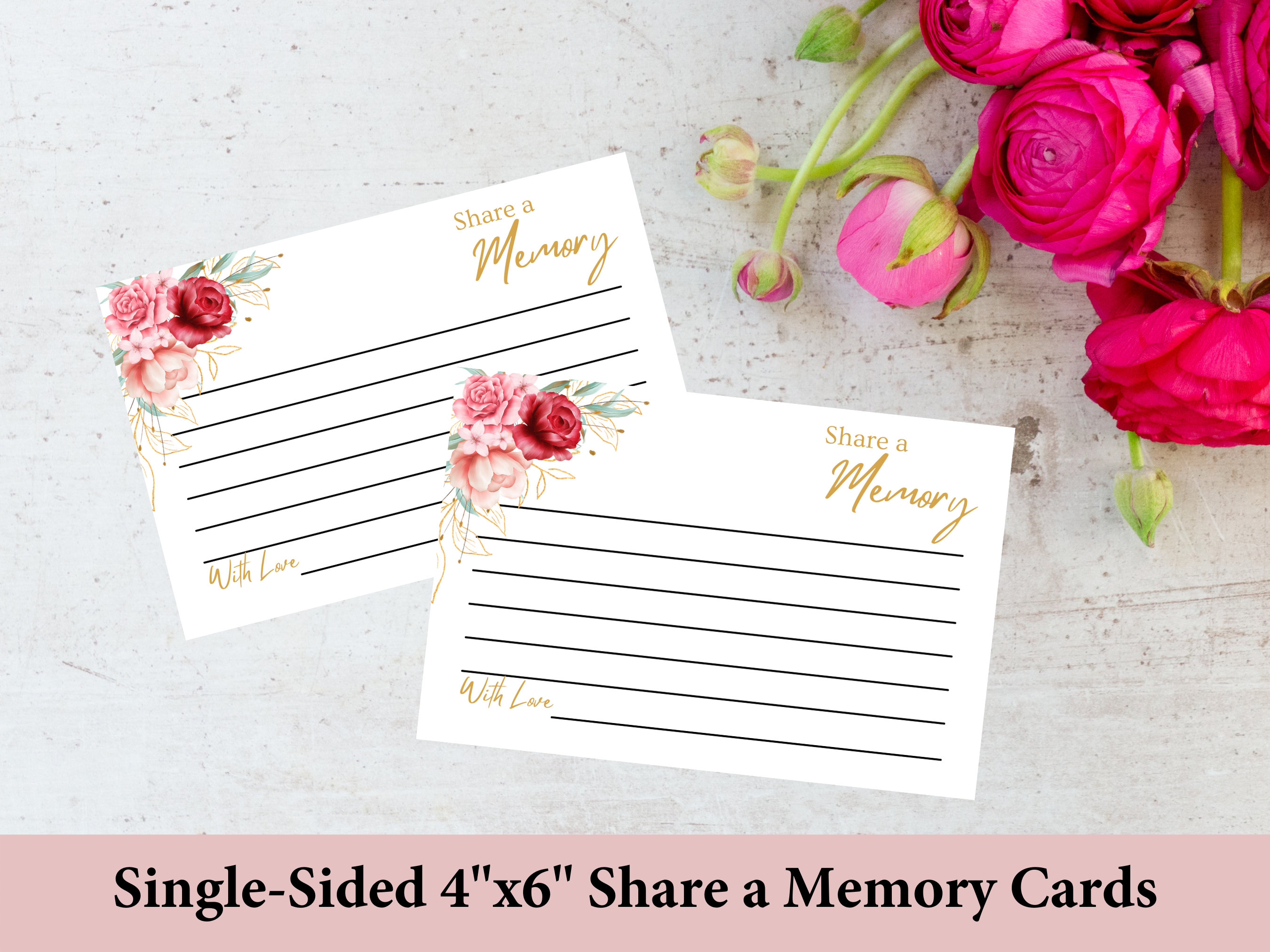 Share a Memory Sign and Card Template Printable Funeral Template ...