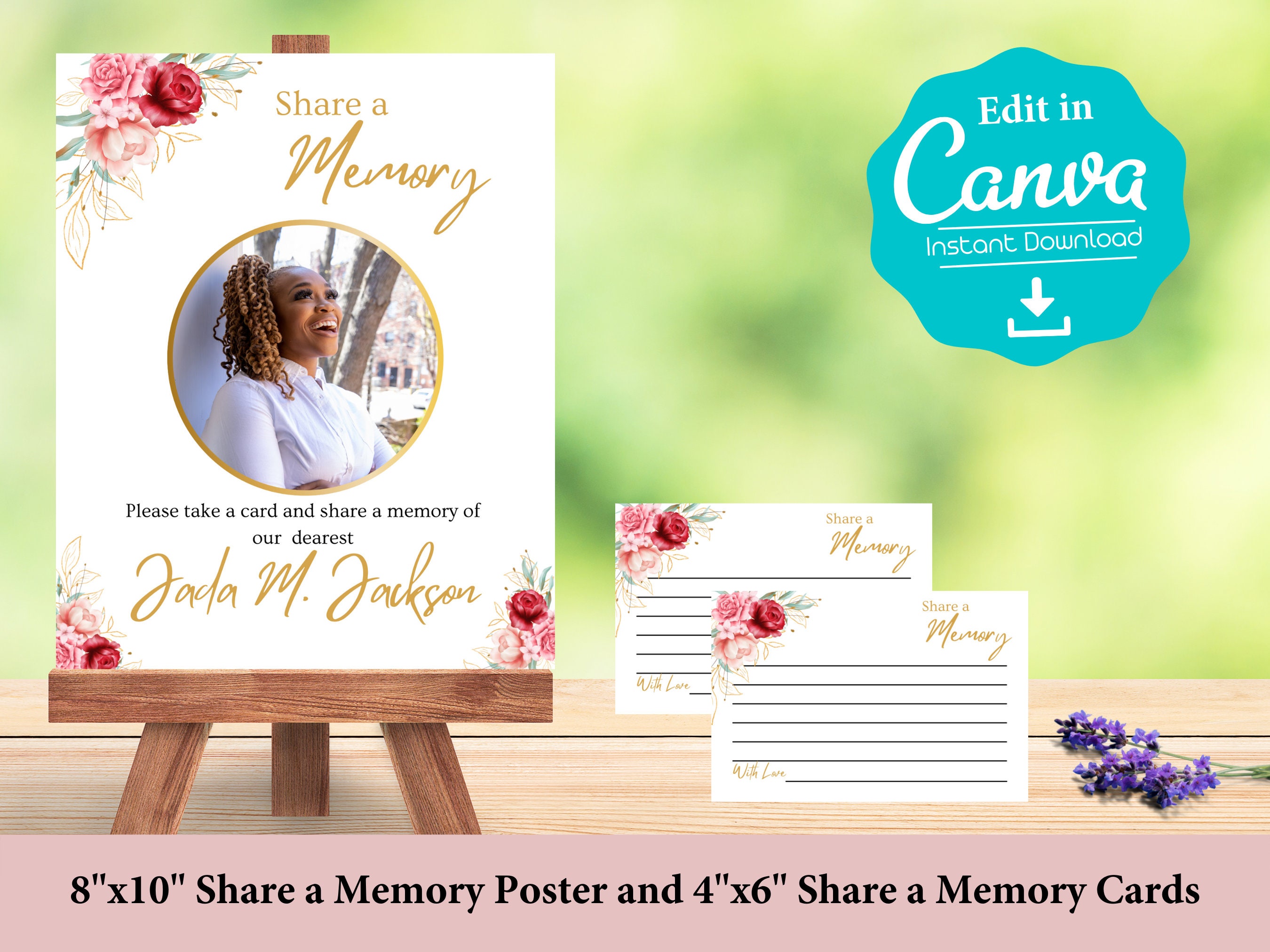Share a Memory Sign and Card Template Printable Funeral Template ...
