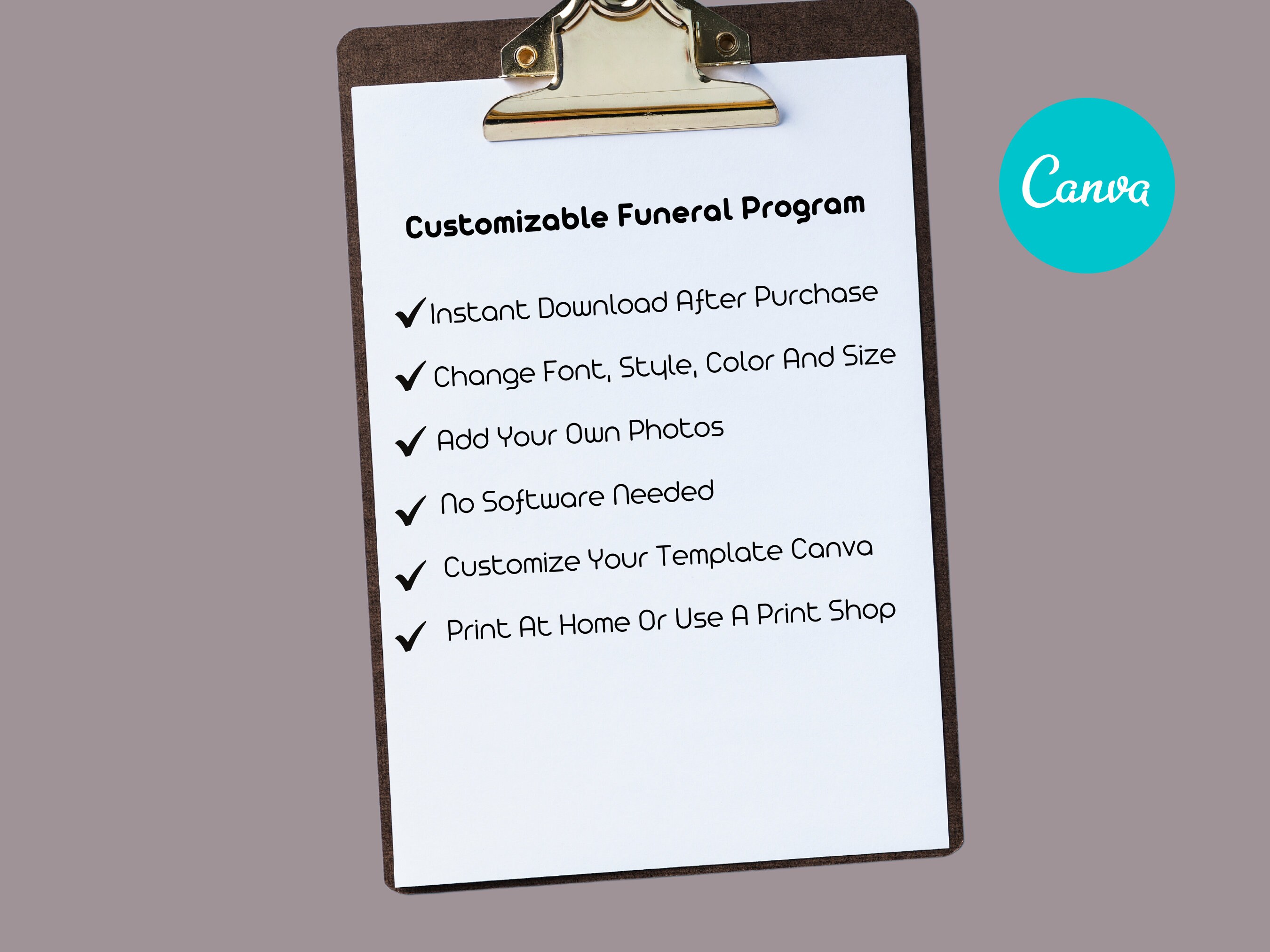 Memorial Camo Funeral Program | Hunter Funeral Template With Photo ...