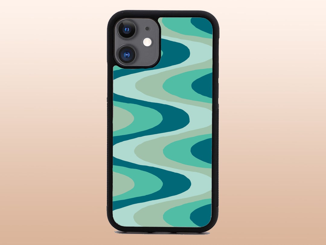 Green & Blue Wavy Phone Case - Etsy