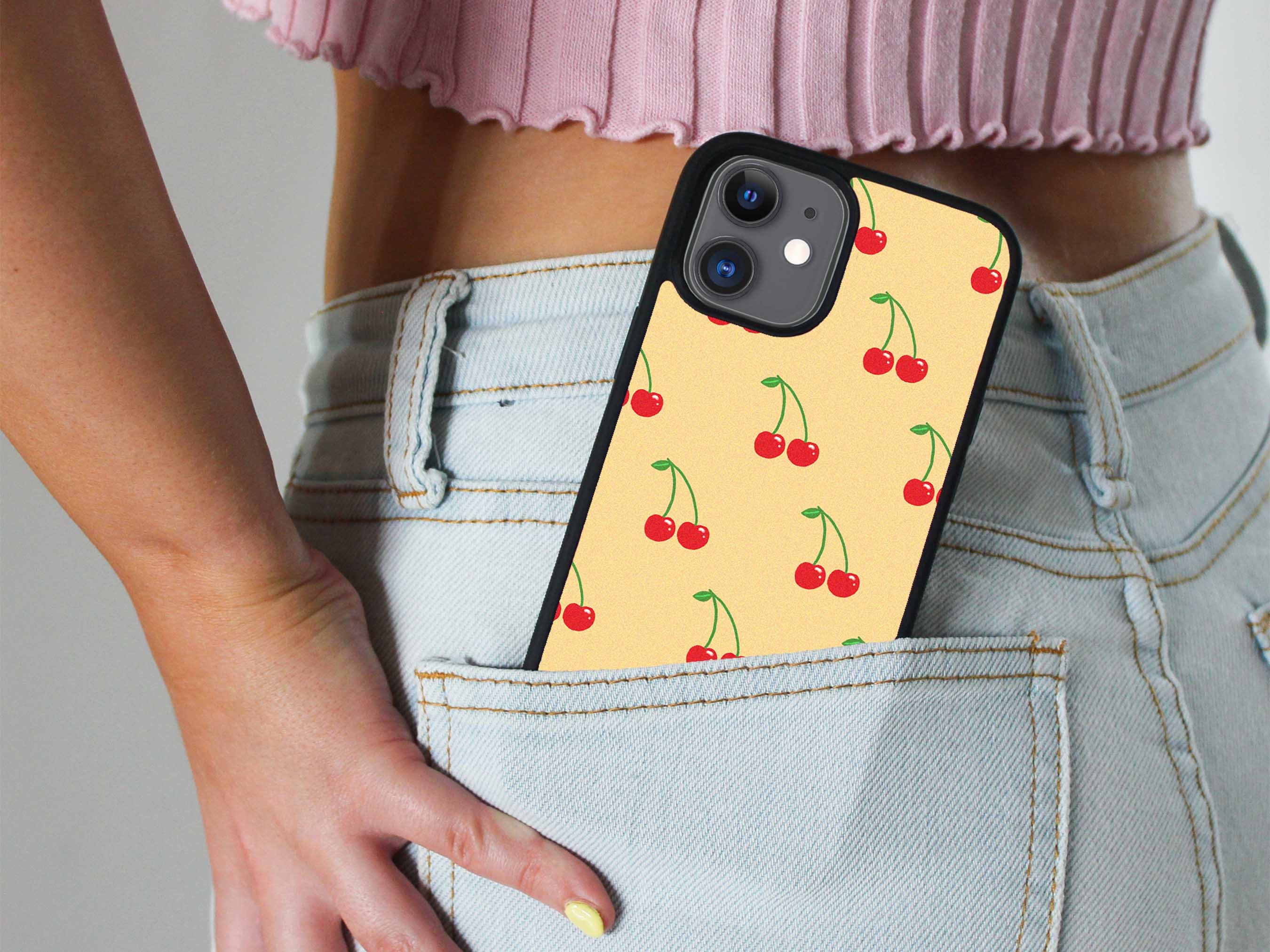 Yellow Cherry Phone Case - Etsy