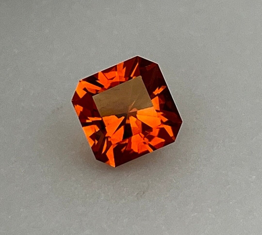 Orange Color Bright Citrine Loose Faceted Gemstone, Precision Cut ...