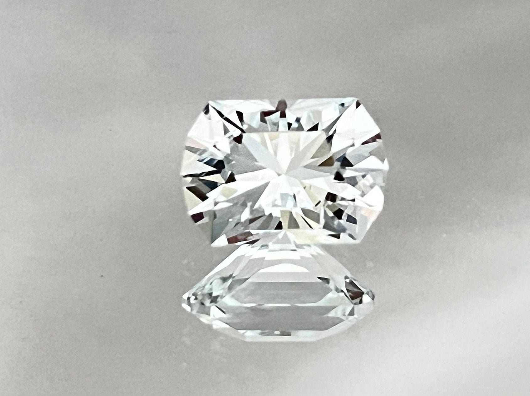 Natural Rectangle Goshenite Loose Gemstone, White Beryl Faceted ...