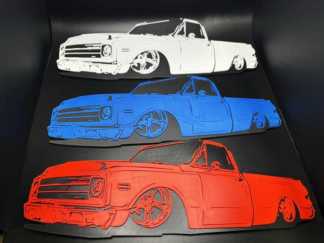 Classic Chevrolet C10 3D Wall Art - Etsy