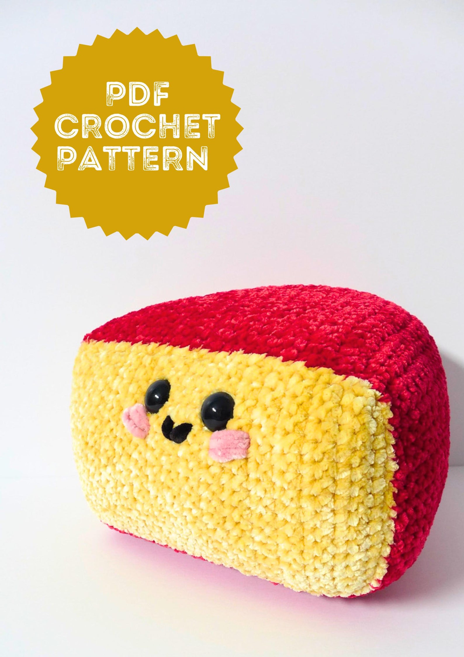 Gouda Cheese Plushie Crochet Pattern: Beginner Friendly Amigurumi (PDF ...