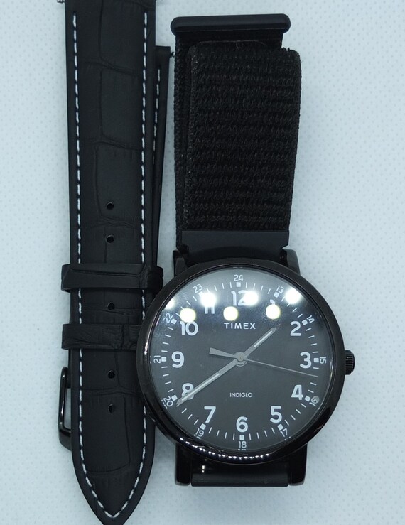 TIMEX pilot style quartz watch, 2 straps - Gem