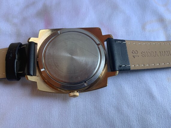 POLJOT 17 jewels dress wrist watch BIG gold plated - Gem