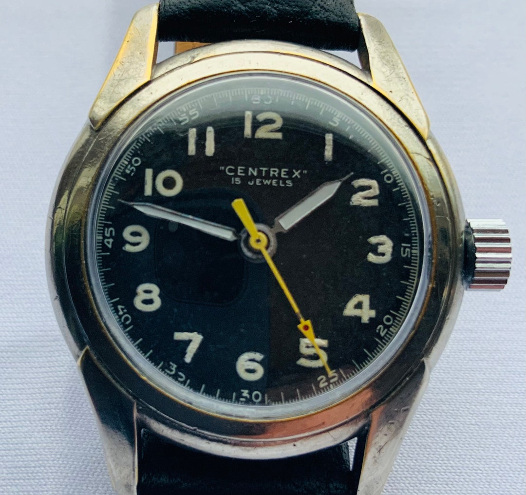 Centrex 15 Jewels Military Style Watch Vintage - Etsy