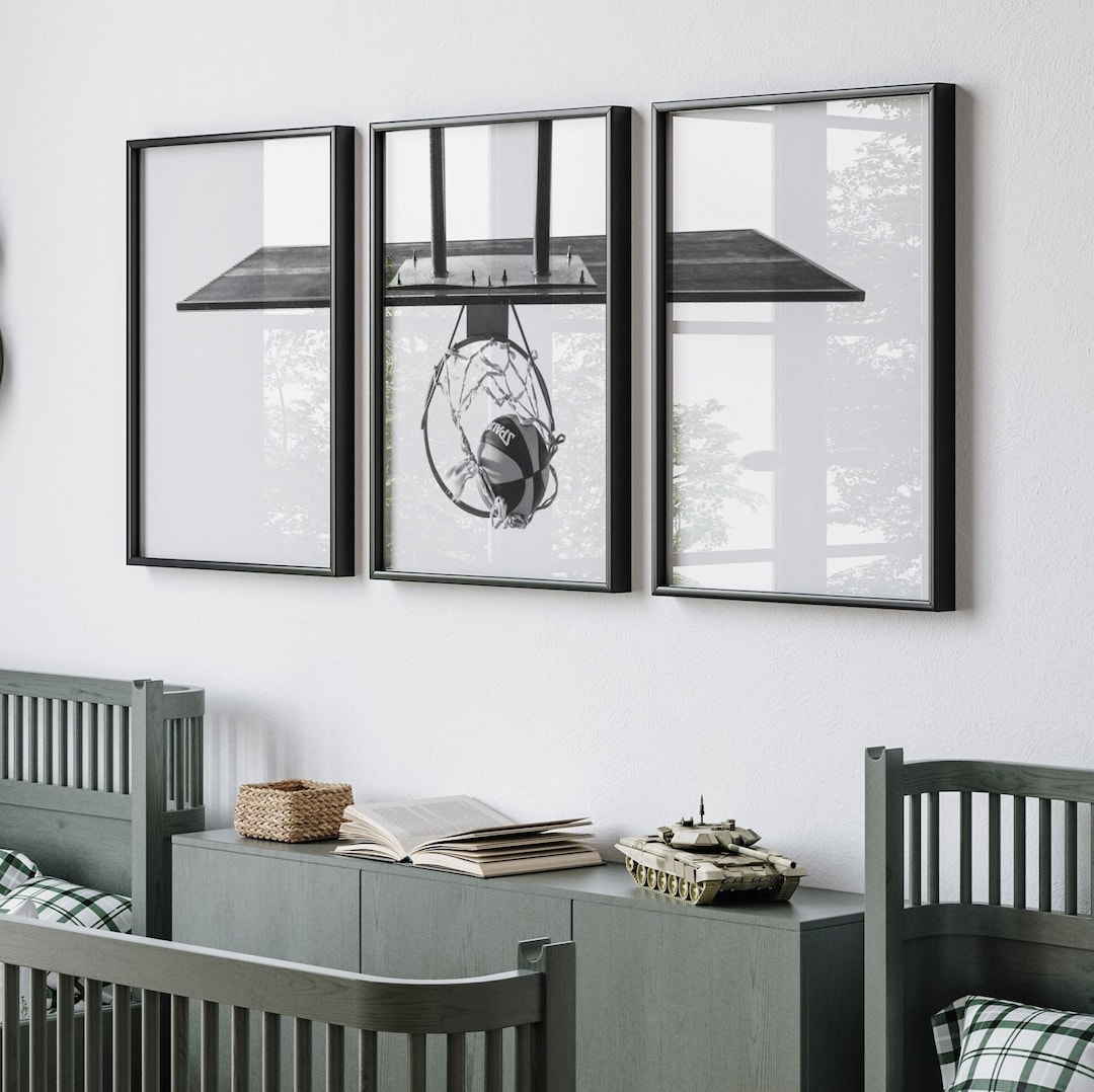 Unframed Triptych Basketball Art Poster Set | Sports Poster Set | Teen ...