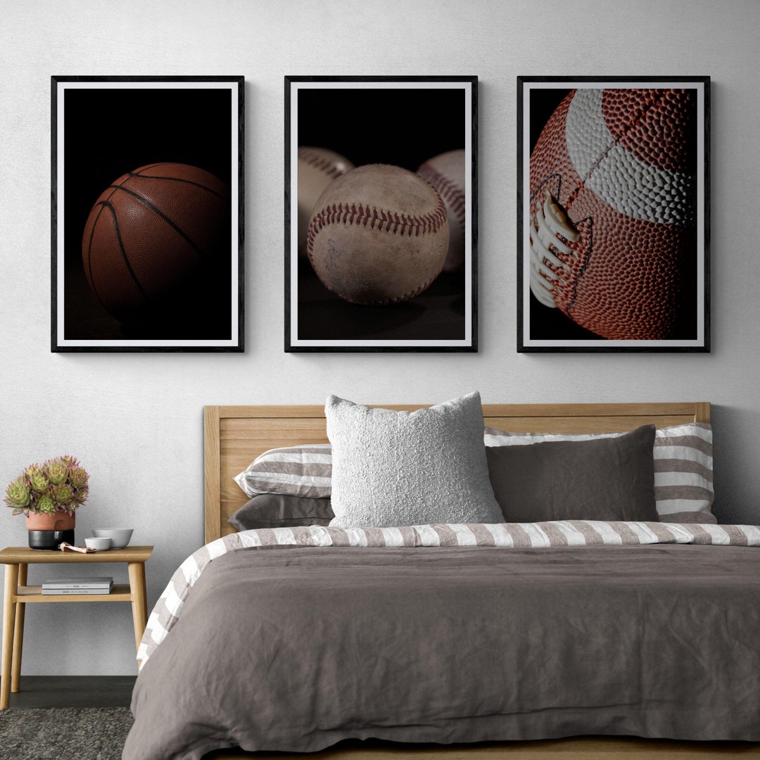 Triptych Sports Decor, Teen Boy Room Decor, Best Boyfriend Gift, 3 ...