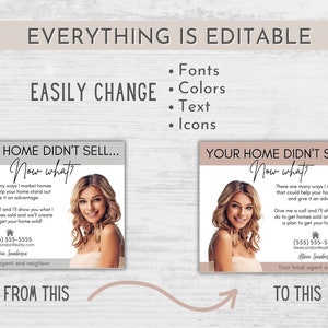 Real Estate Marketing Expired Listing FSBO Postcard Template Real ...