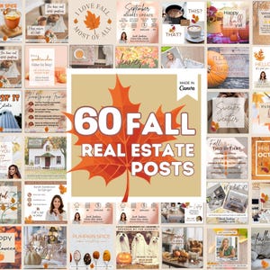 Real Estate Marketing for Fall Real Estate Social Media Post Templates ...