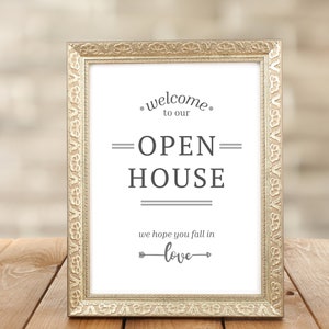 Real Estate Marketing Open House | Open House Welcome Sign | Printable ...