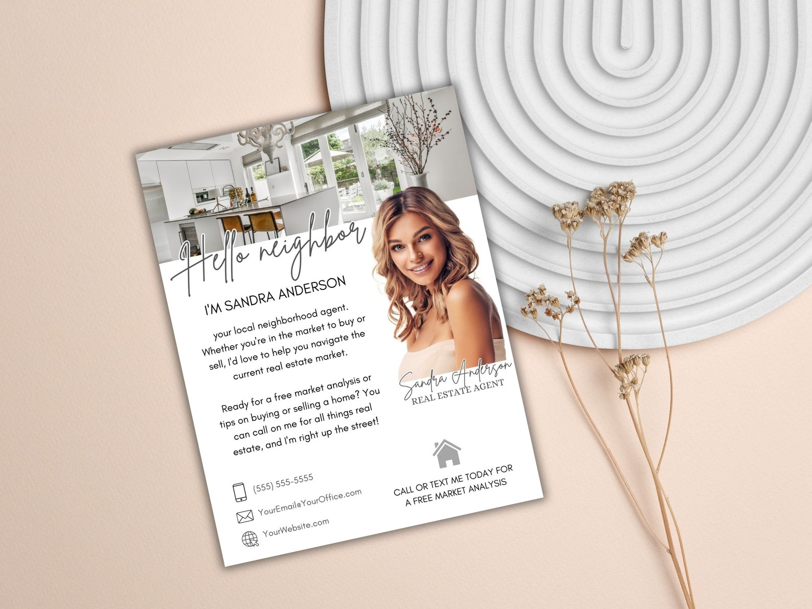Real Estate Hello Neighbor Flyer Template: Lead Generation (digital ...