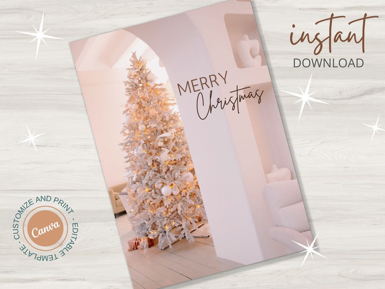 Realtor Christmas Card: Modern Holiday Design, Canva Template (digital ...
