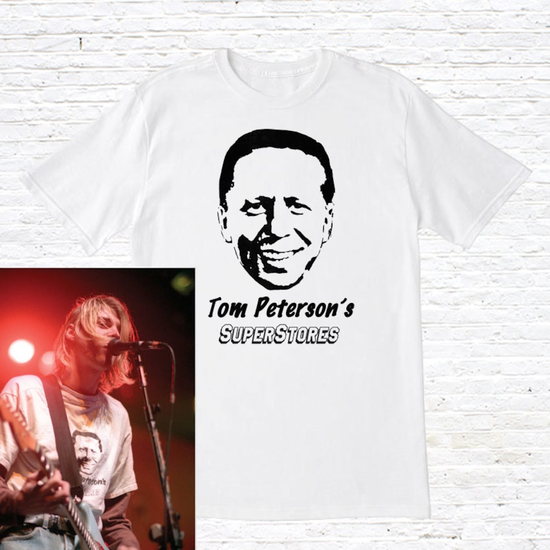 Camiseta Superstores de Tom Peterson usada por Kurt Cobain - Etsy España