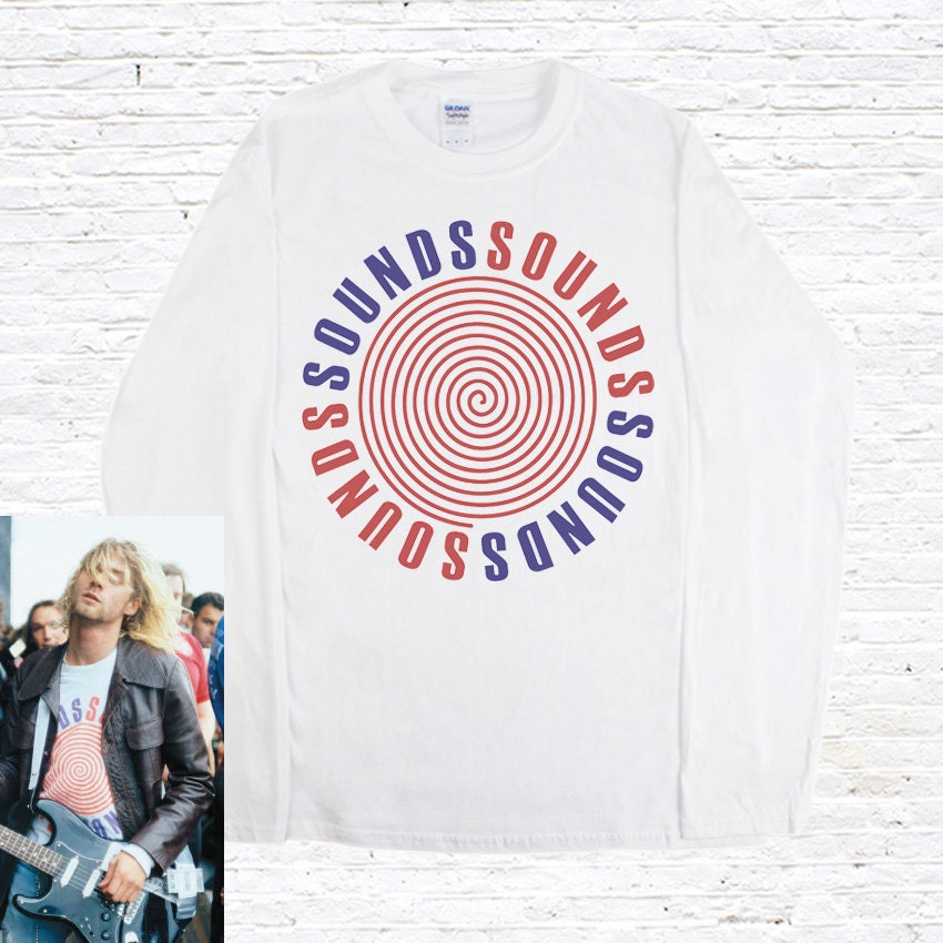 Sounds Longsleeve T-shirt (worn by Kurt Cobain) - Etsy Sounds Longsleeve T-shirt (worn by Kurt Cobain) - Etsy