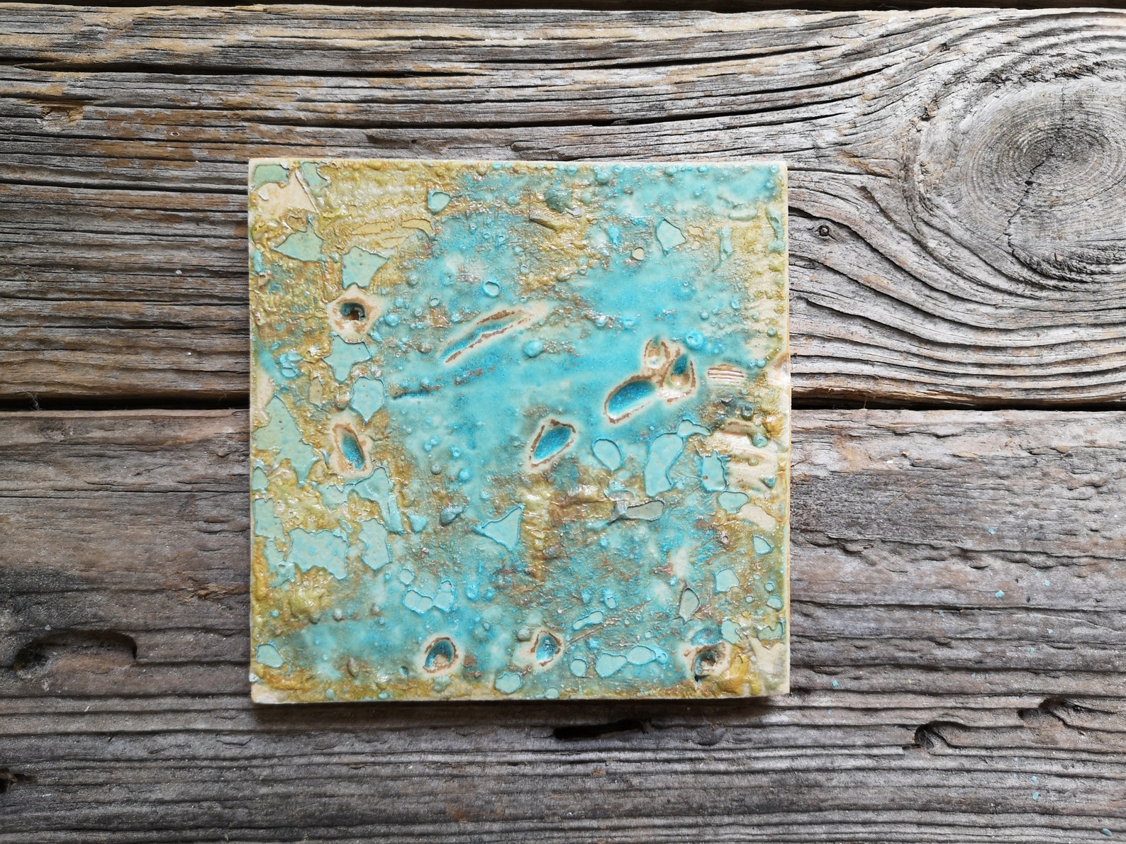 Handmade Ceramic Home Decor, 4x4 Tile, New Apartment Warming Gift ...