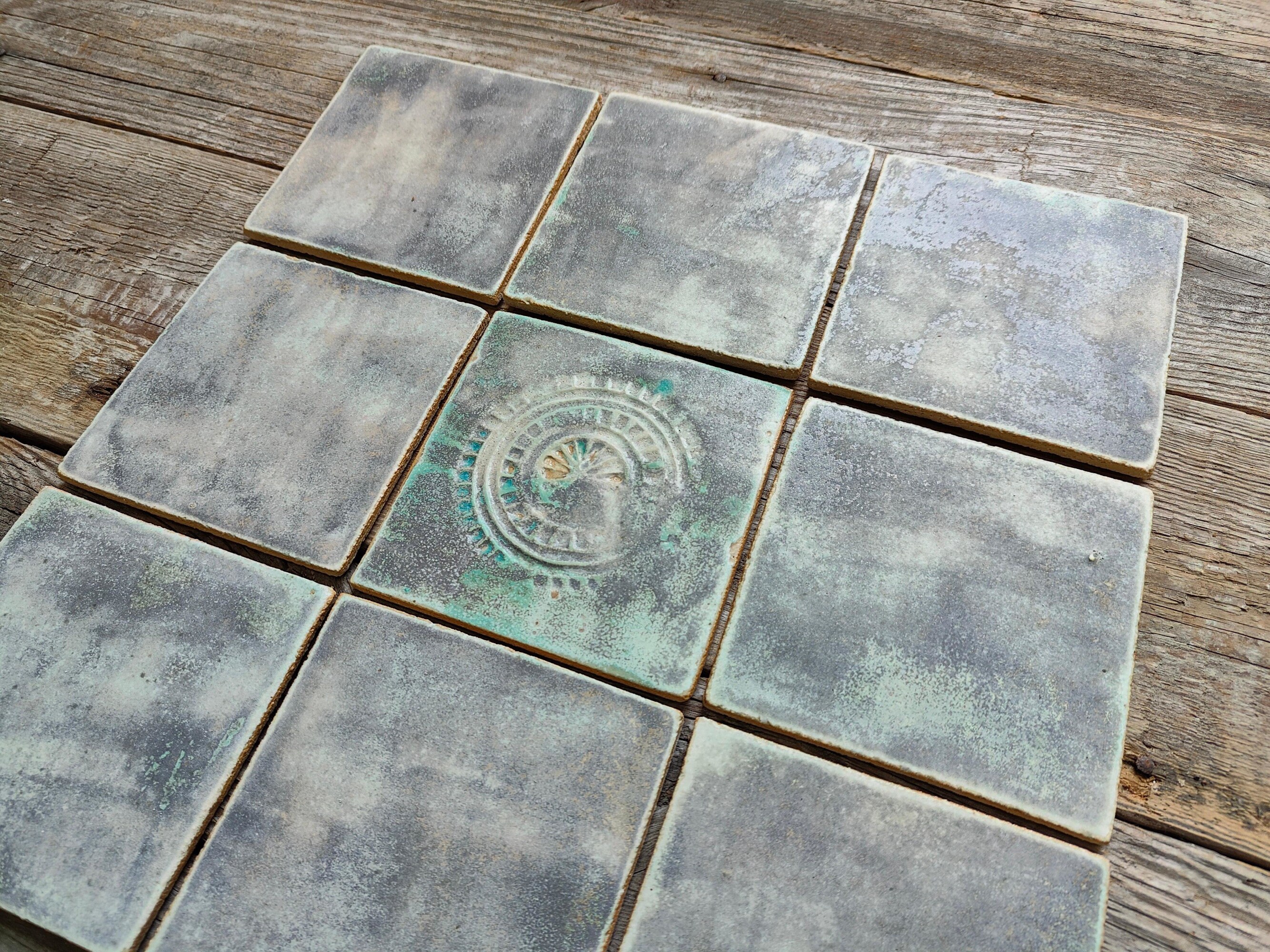 Wall Panel Art Set of 9 Tiles, Rustic Kitchen Wall Decor, Garden Wall ...