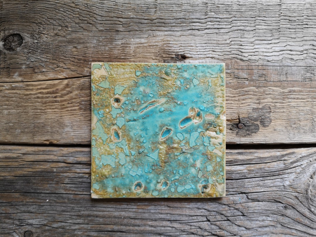Handmade Ceramic Home Decor, 4x4 Tile, New Apartment Warming Gift ...