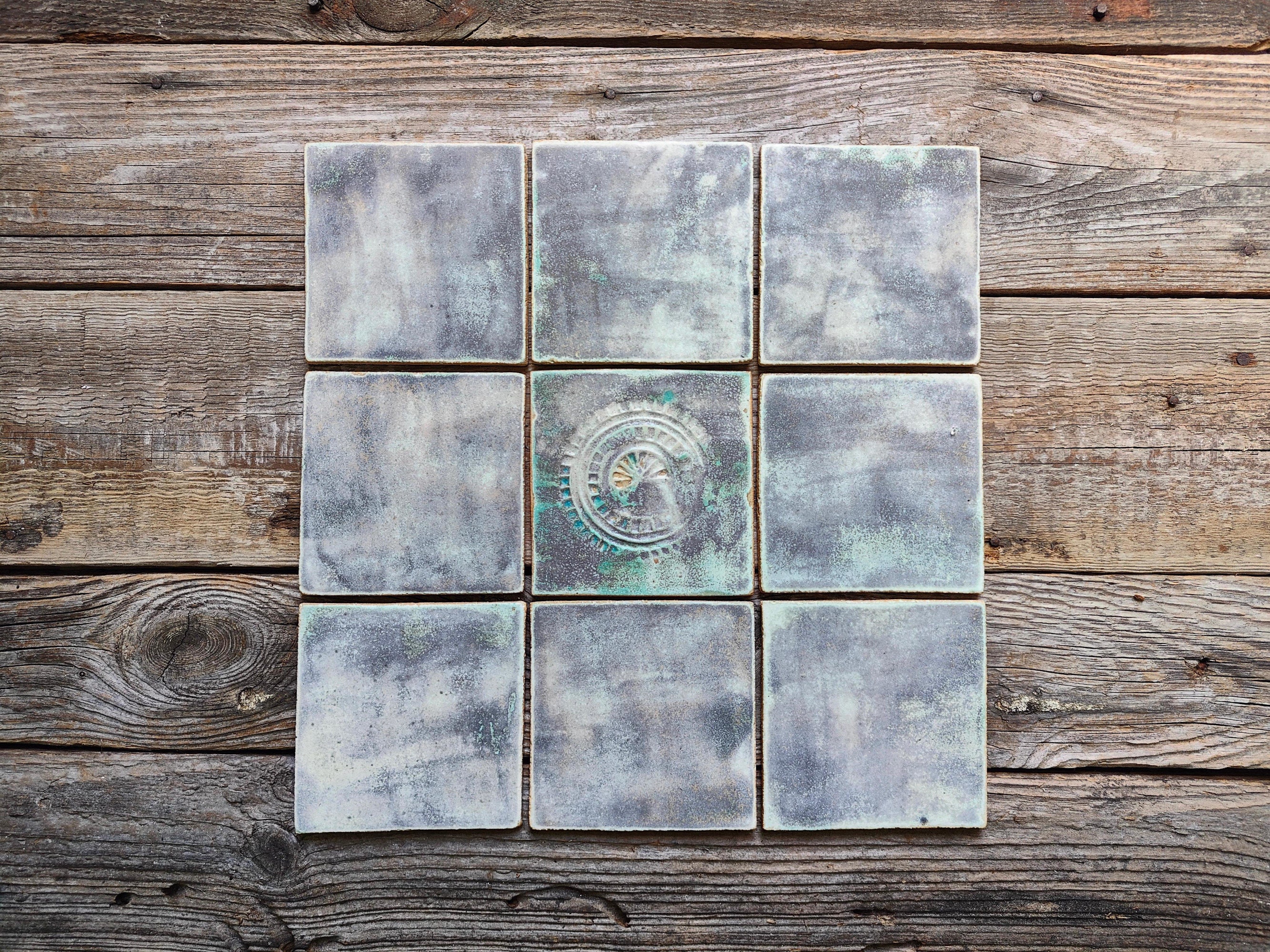 Wall Panel Art Set of 9 Tiles, Rustic Kitchen Wall Decor, Garden Wall ...