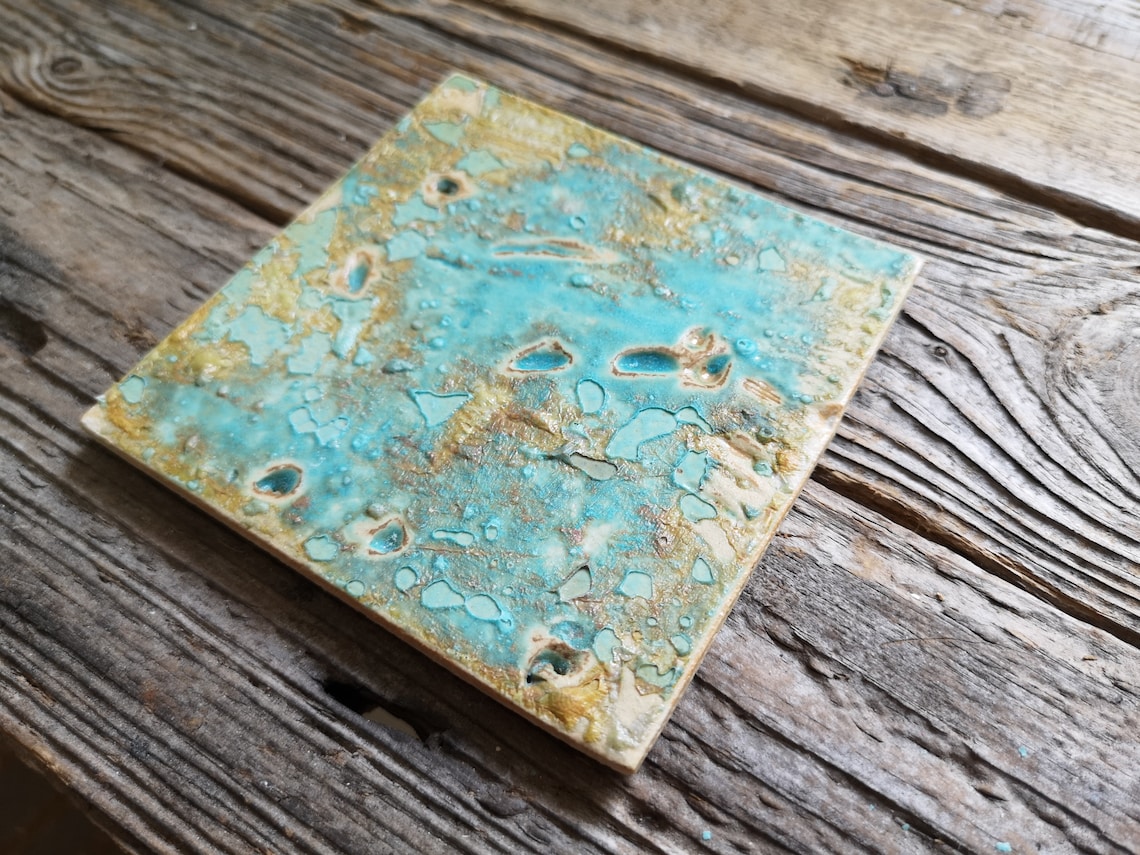 Handmade Ceramic Home Decor, 4x4 Tile, New Apartment Warming Gift ...