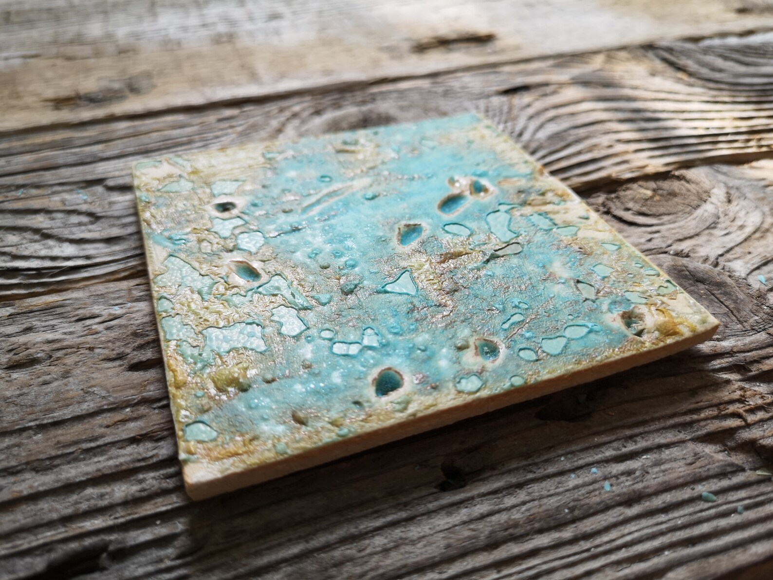 Handmade Ceramic Home Decor, 4x4 Tile, New Apartment Warming Gift ...