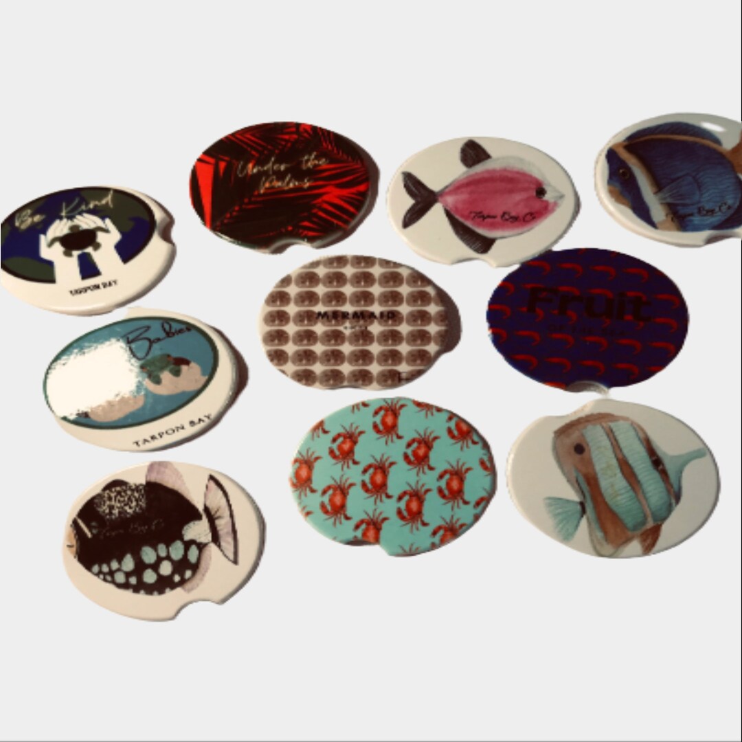 Ceramic Car Coasters Sublimated, Set of 2 Car Coasters - Etsy