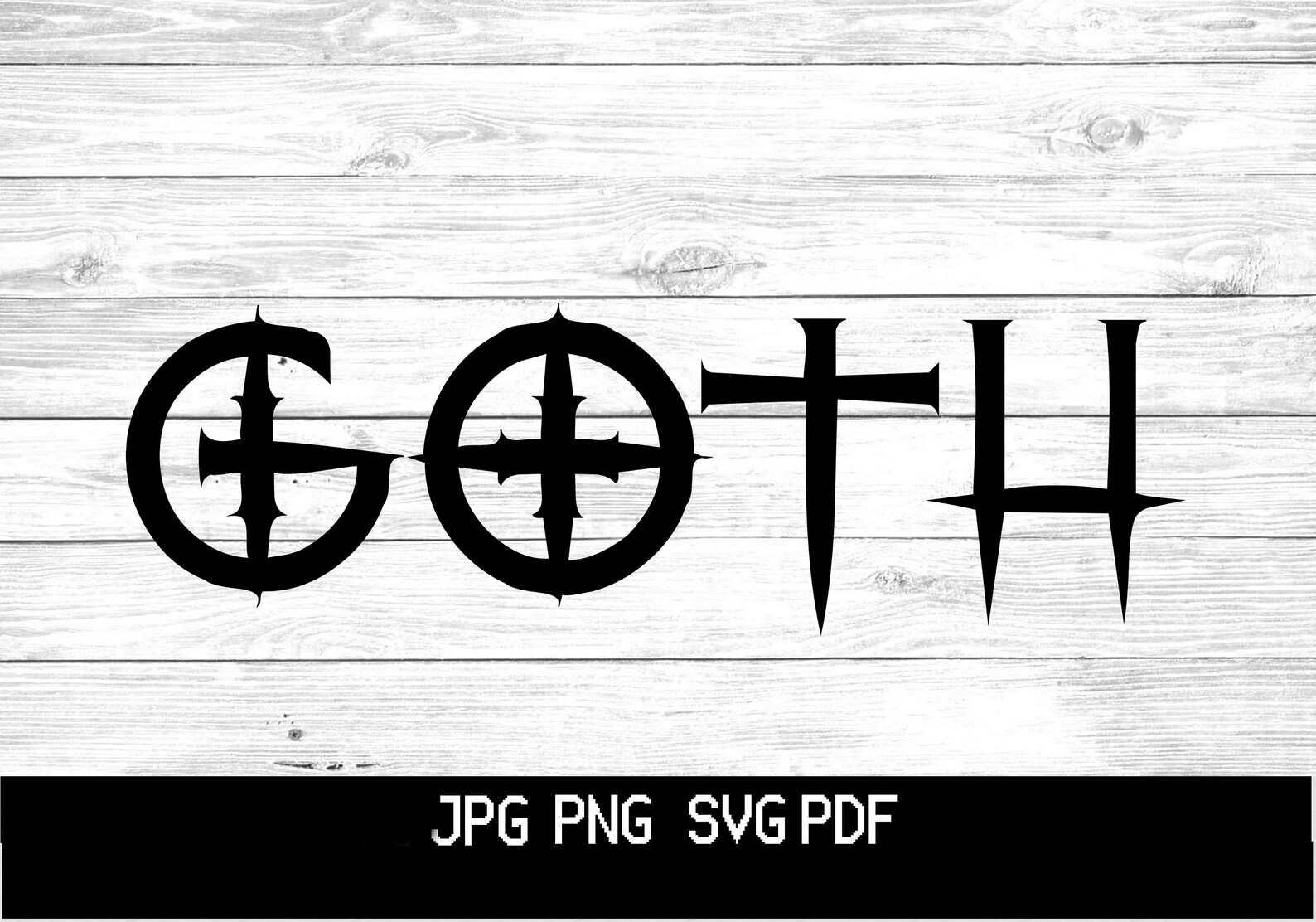Goth SVG Gothic Cut File Png Pdf Jpg Digital Clipart Cricut Cut File ...