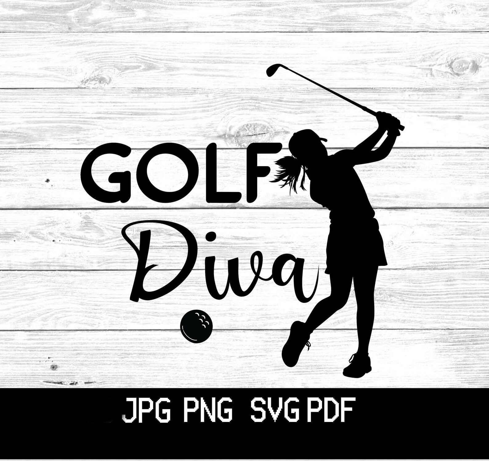 Golf Diva SVG Png Pdf Lady Golfer Svg Golfing Png Golf Svg Cut - Etsy UK
