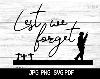 Lest We Forget Svg - Etsy UK