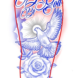 Procreate Tattoo Stump, Heavenly Tattoo Designs, Holy Tattoo Design ...