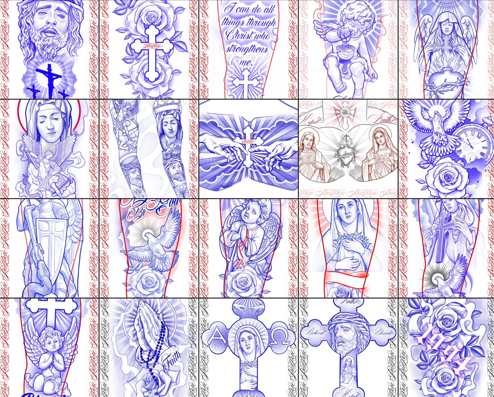 Procreate Tattoo Stump, Heavenly Tattoo Designs, Holy Tattoo Design ...