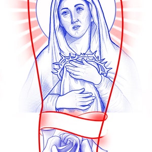 Procreate Tattoo Stump, Heavenly Tattoo Designs, Holy Tattoo Design ...