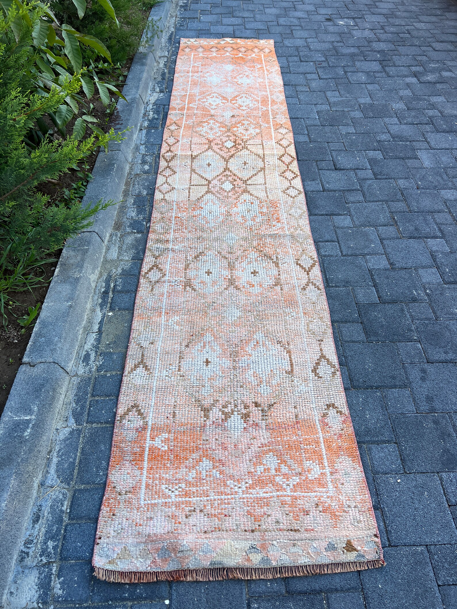 Faded Runner, Beige Runner, Wool Runner, Oriental Runner, Stair Rug ...