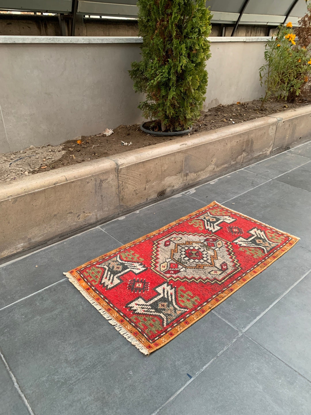 Turkish Small Rug, Handmade Rug, Vintage Rug, Entry Rug, Bath Rug ...