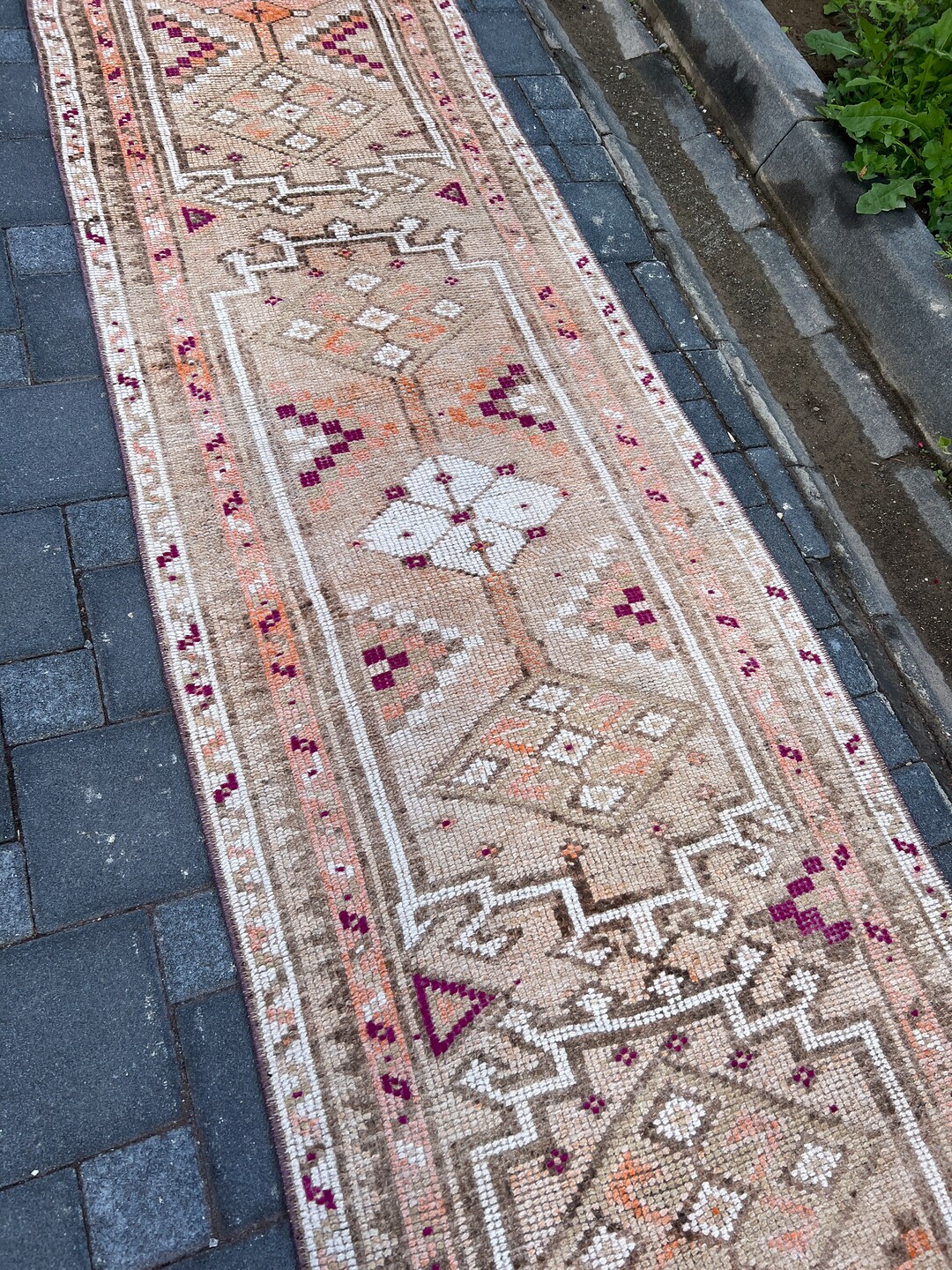 3x13 Runner, Special Runner, Vintage Long Runner, Handmade Long Runner ...